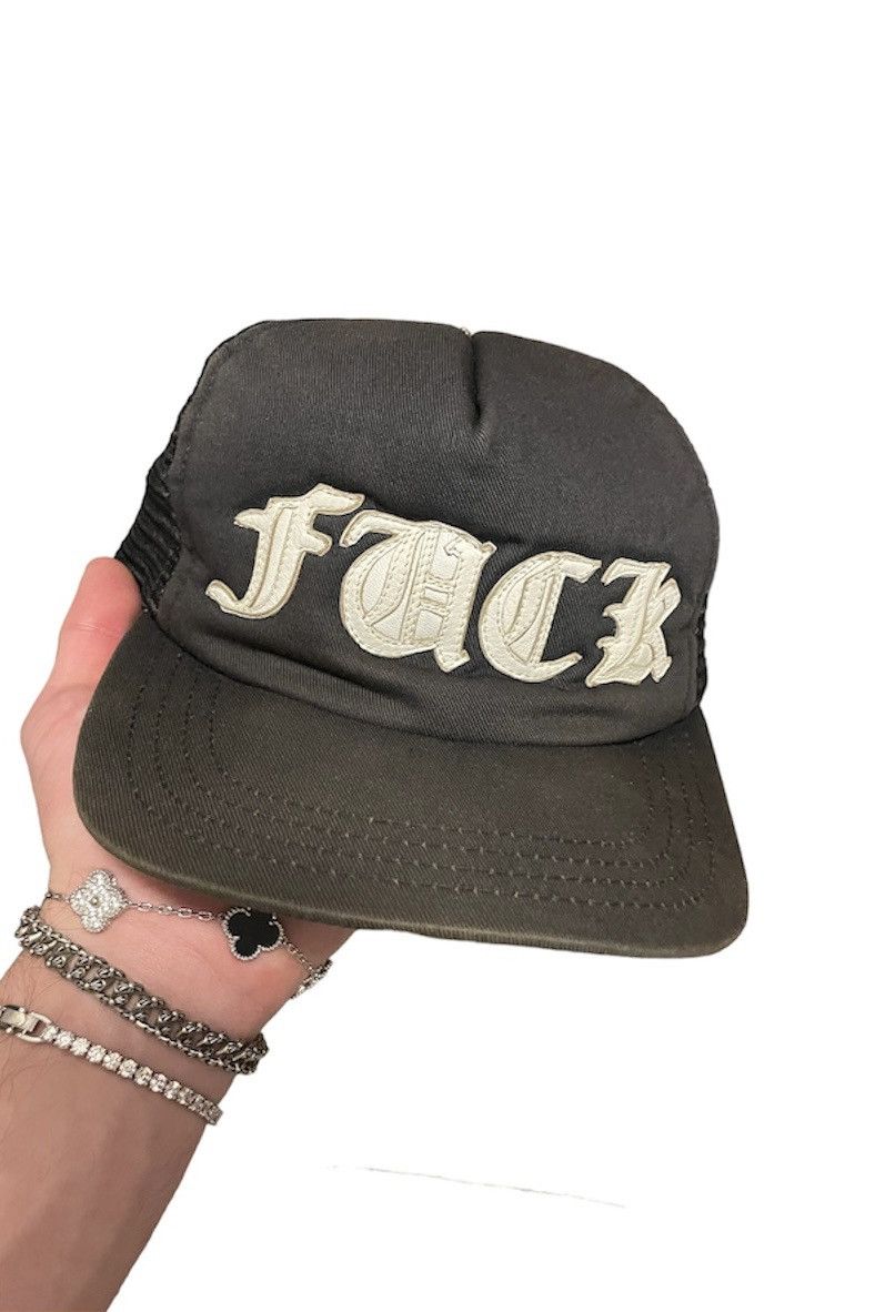 Chrome Hearts Chrome Hearts Leather Fuck Hat Snapback | Grailed
