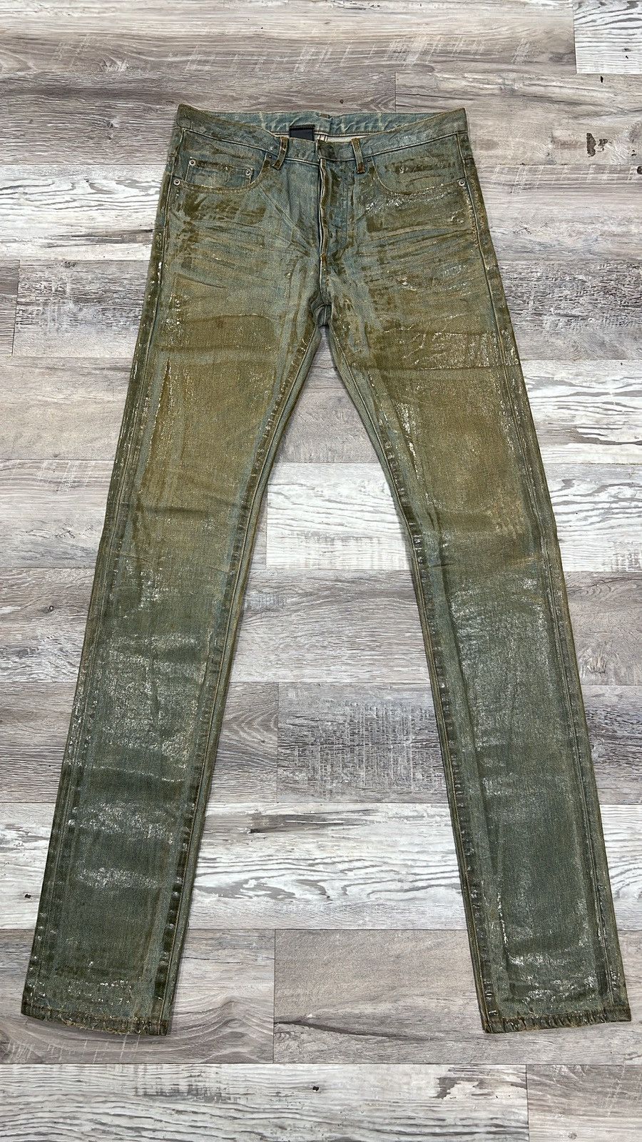Dior Dior Homme”Bleu Claire”/ “Strip” Ice waxed SS04 Jeans | Grailed