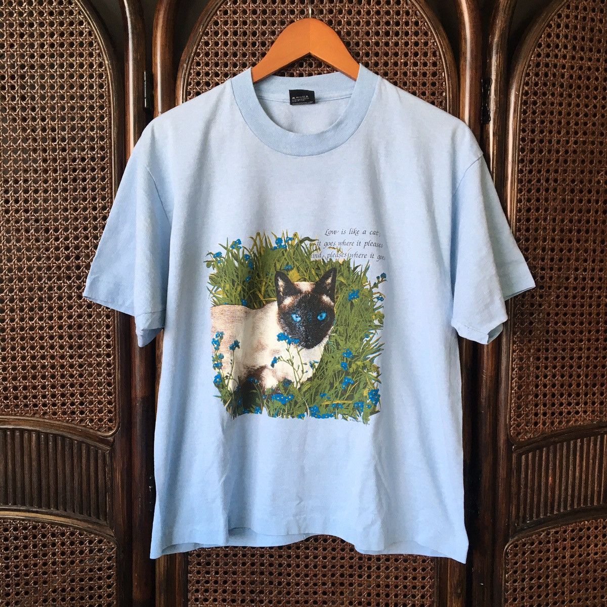 Band Tees × Vintage Vintage siamese cat | Grailed