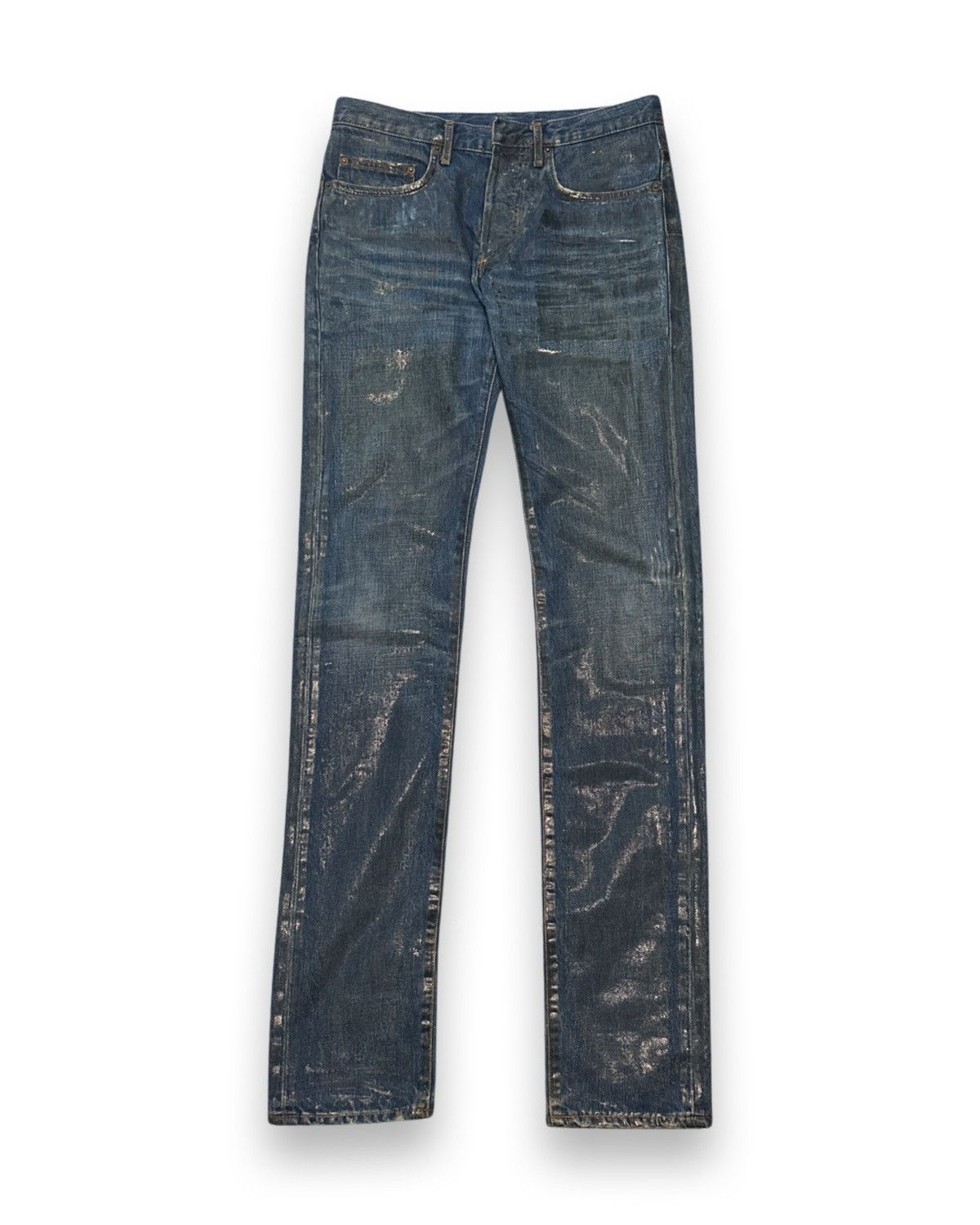 Dior × Hedi Slimane Dior Homme 2006 Waxed Blue Clawmark Denim Hedi ...