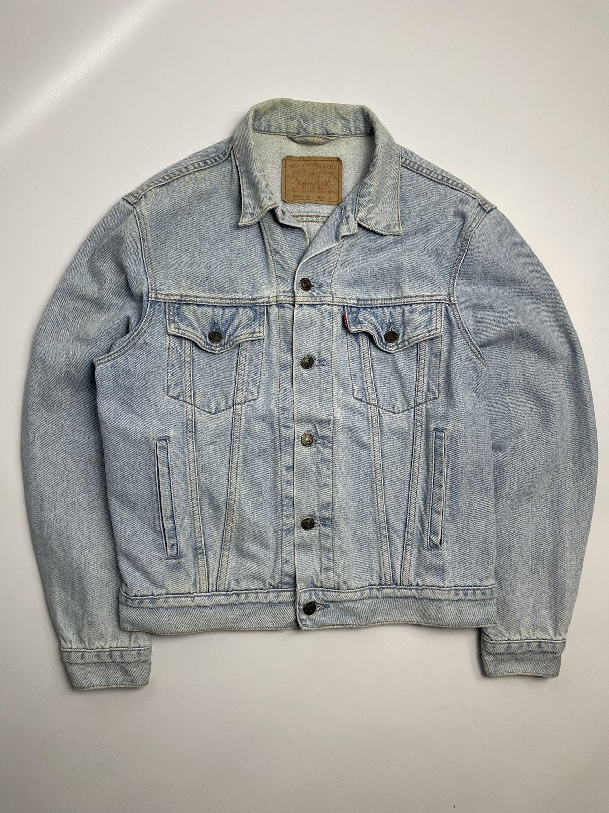 Vintage Vintage 90s Levi’s Ash Washed Denim Oversized Trucker Jacket ...