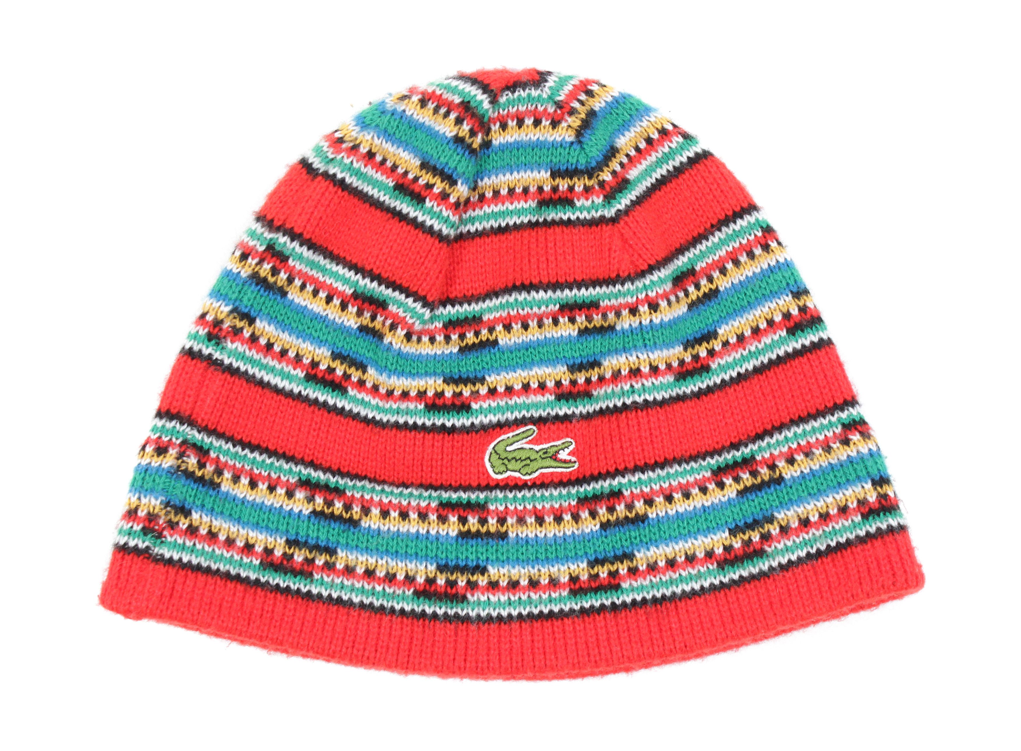 Lacoste 90S Logo Multicolor Pattern Hat Vintage France | Grailed