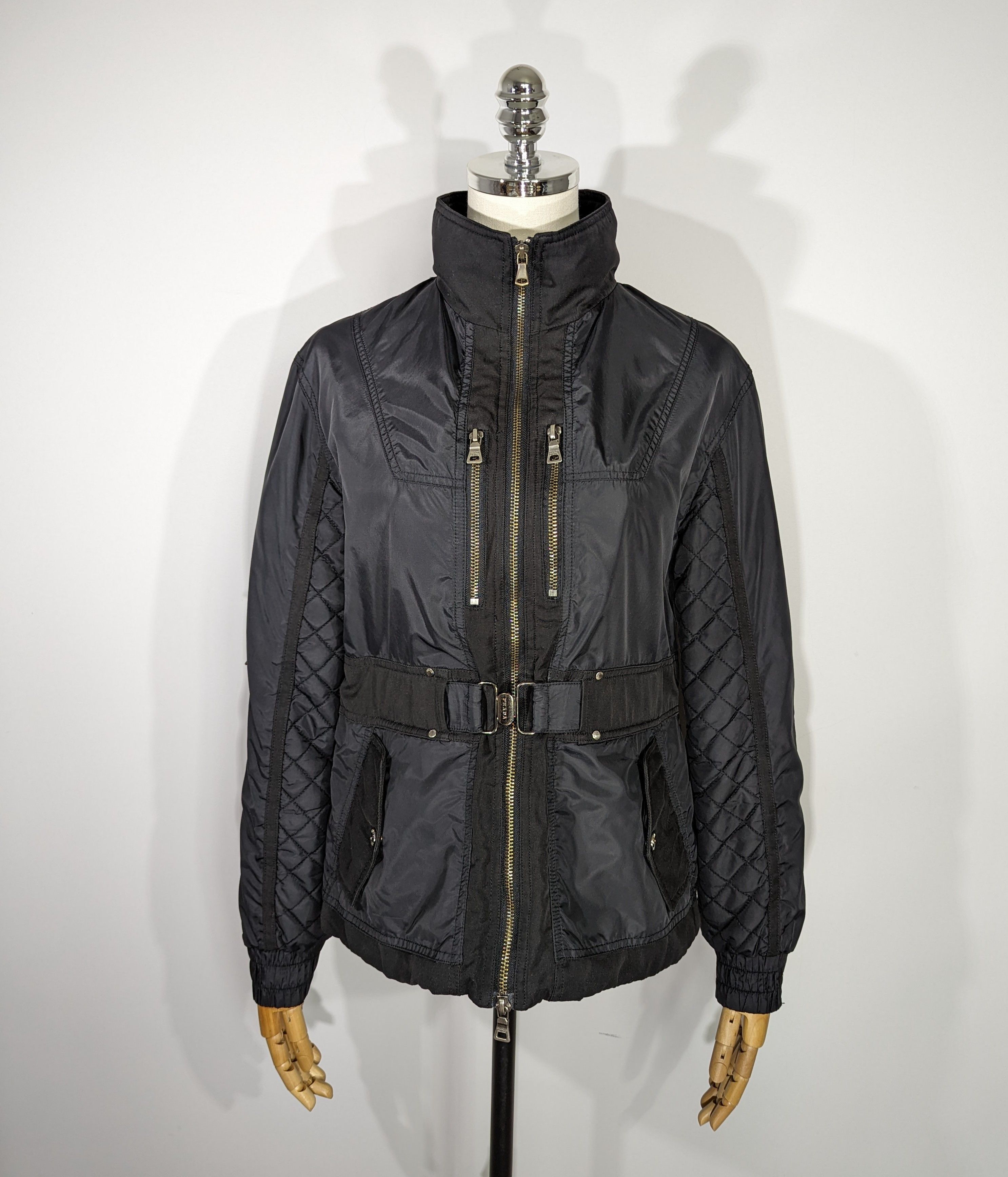 Prada PRADA Milano Red Tab Women's Biker Jacket L Made In Italy | Grailed