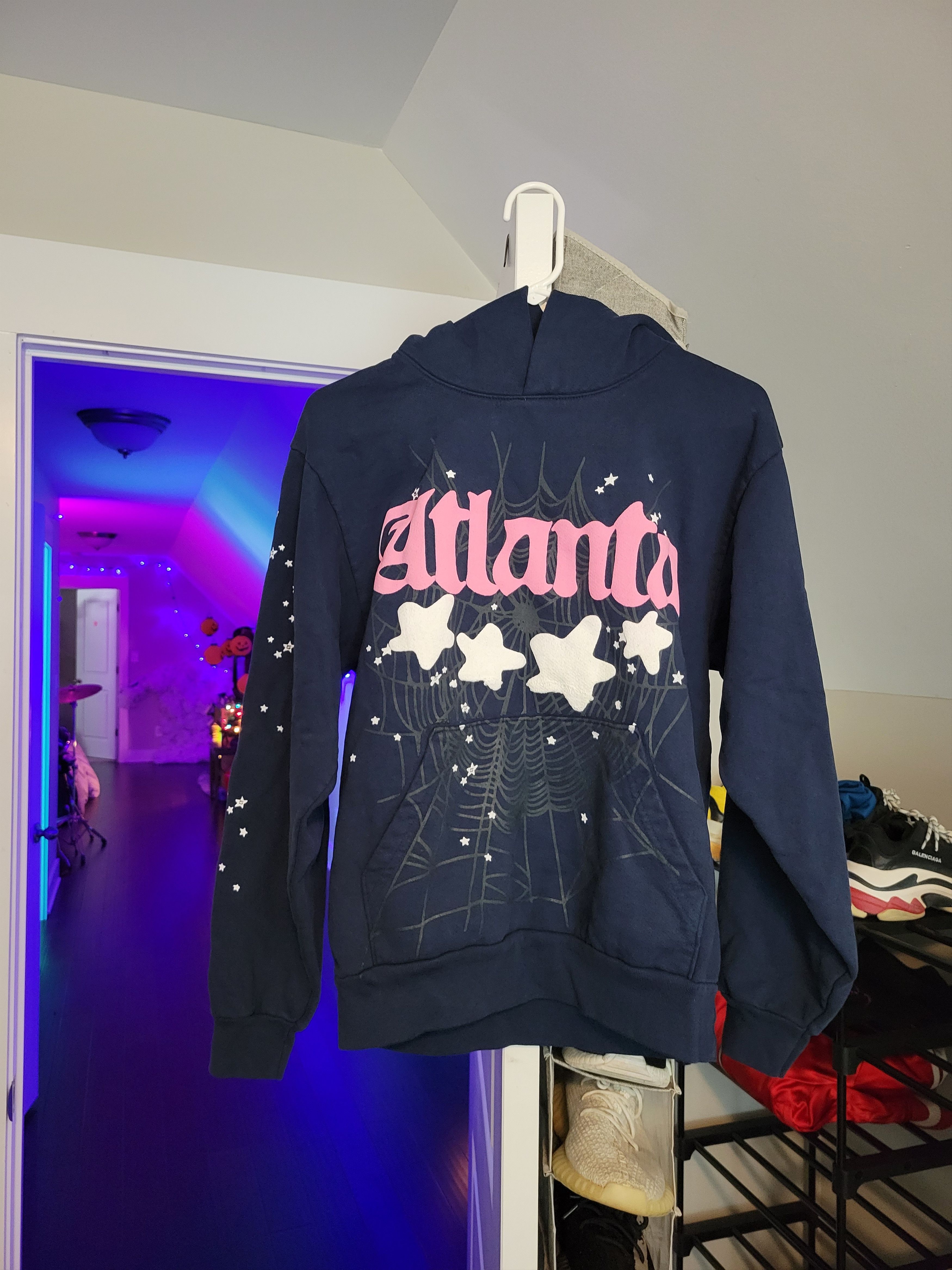Spider Worldwide Spider Worldwide Navy Atlanta Hoodie Size Small | Grailed