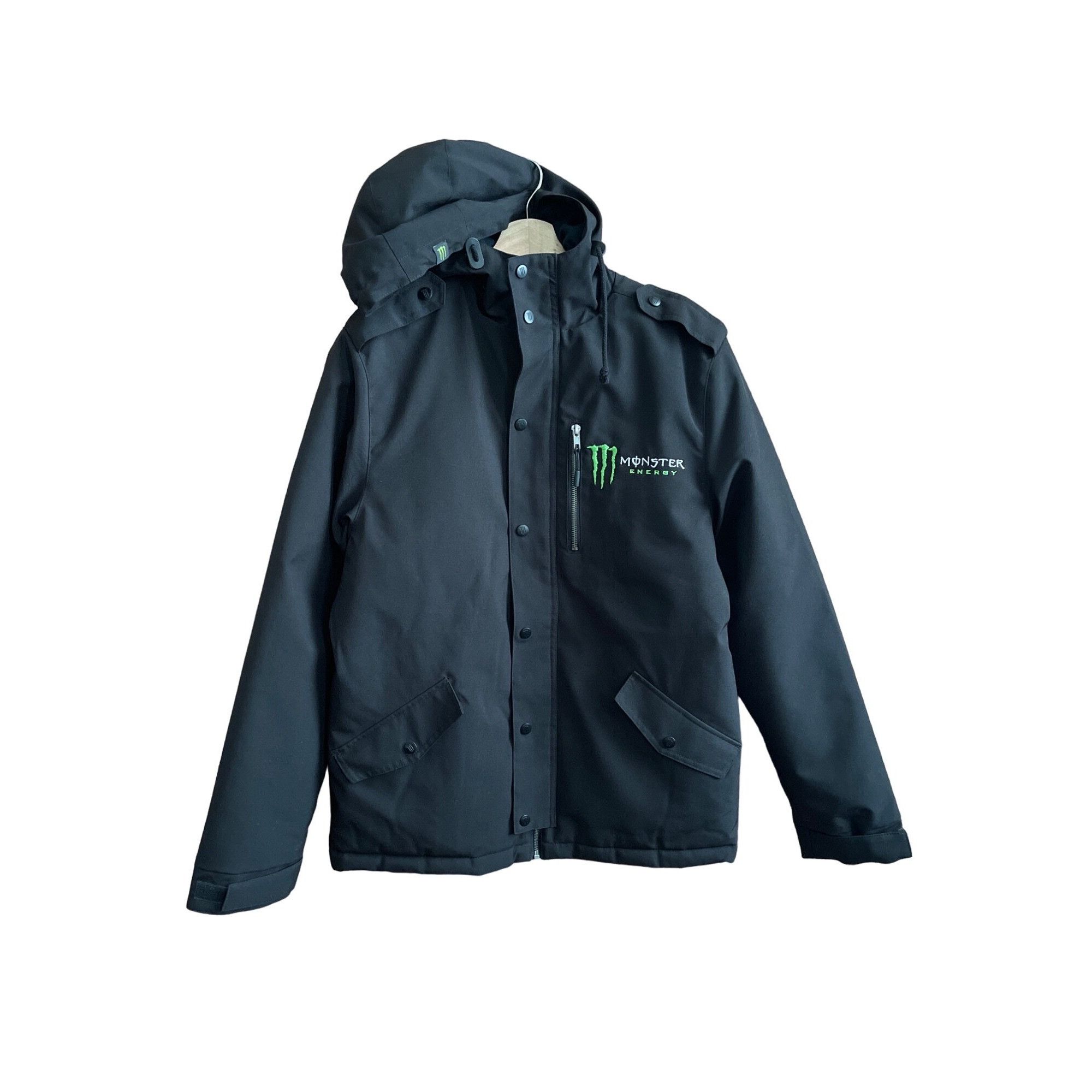 Streetwear Monster Energy Hooded Winter Jacket/Coat full zip size Small ...