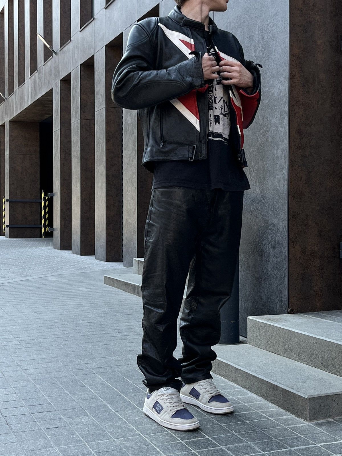Genuine Leather × Racing × Vintage VINTAGE OPIUM LEATHER DRIP PANTS ...