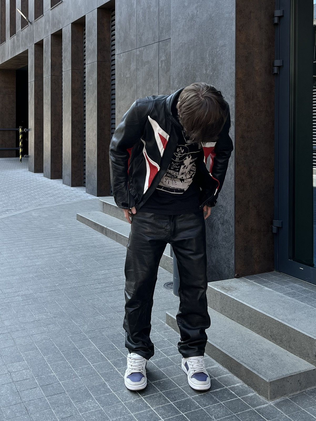 Vintage VINTAGE OPIUM LEATHER DRIP PANTS GENUINE LEATHER RACING | Grailed