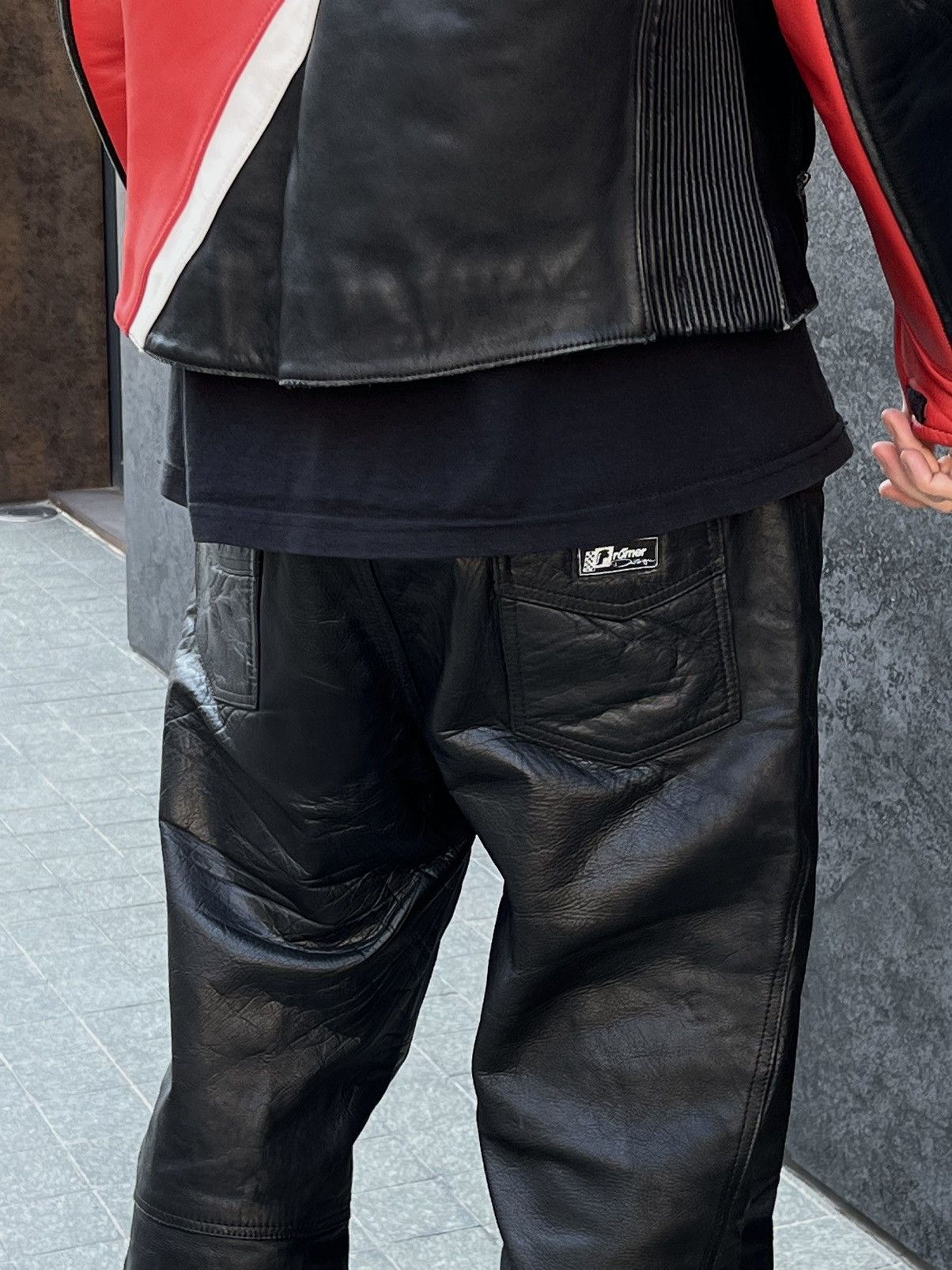 Vintage VINTAGE OPIUM LEATHER DRIP PANTS GENUINE LEATHER RACING | Grailed