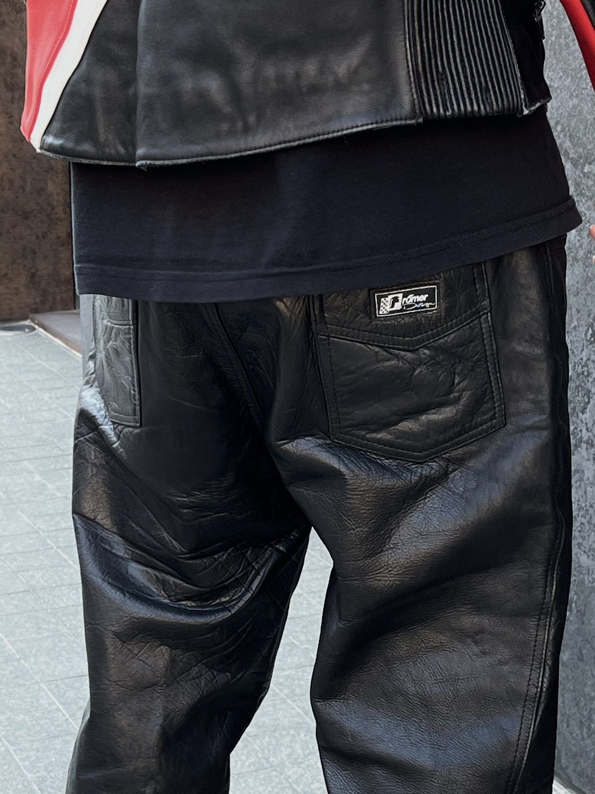 Vintage VINTAGE OPIUM LEATHER DRIP PANTS GENUINE LEATHER RACING | Grailed