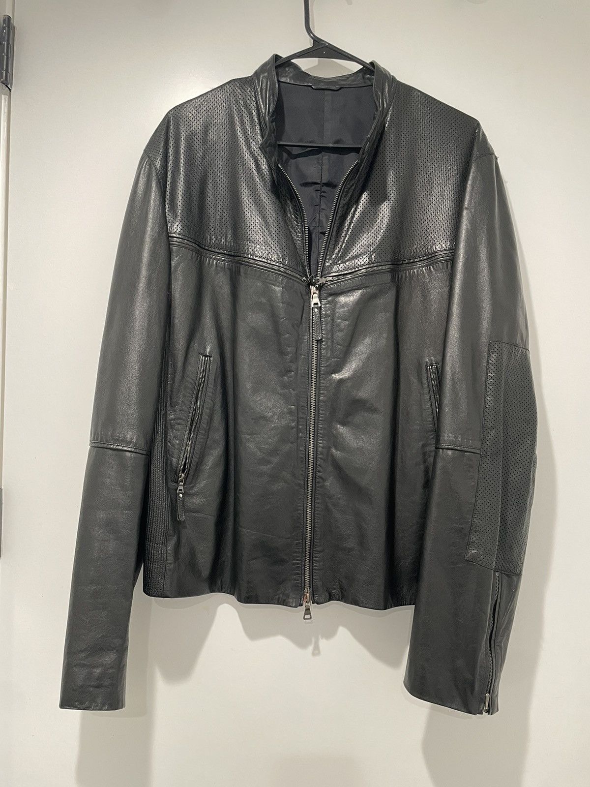 Jil Sander Jil Sander Mens Leather Biker Jacket | Grailed