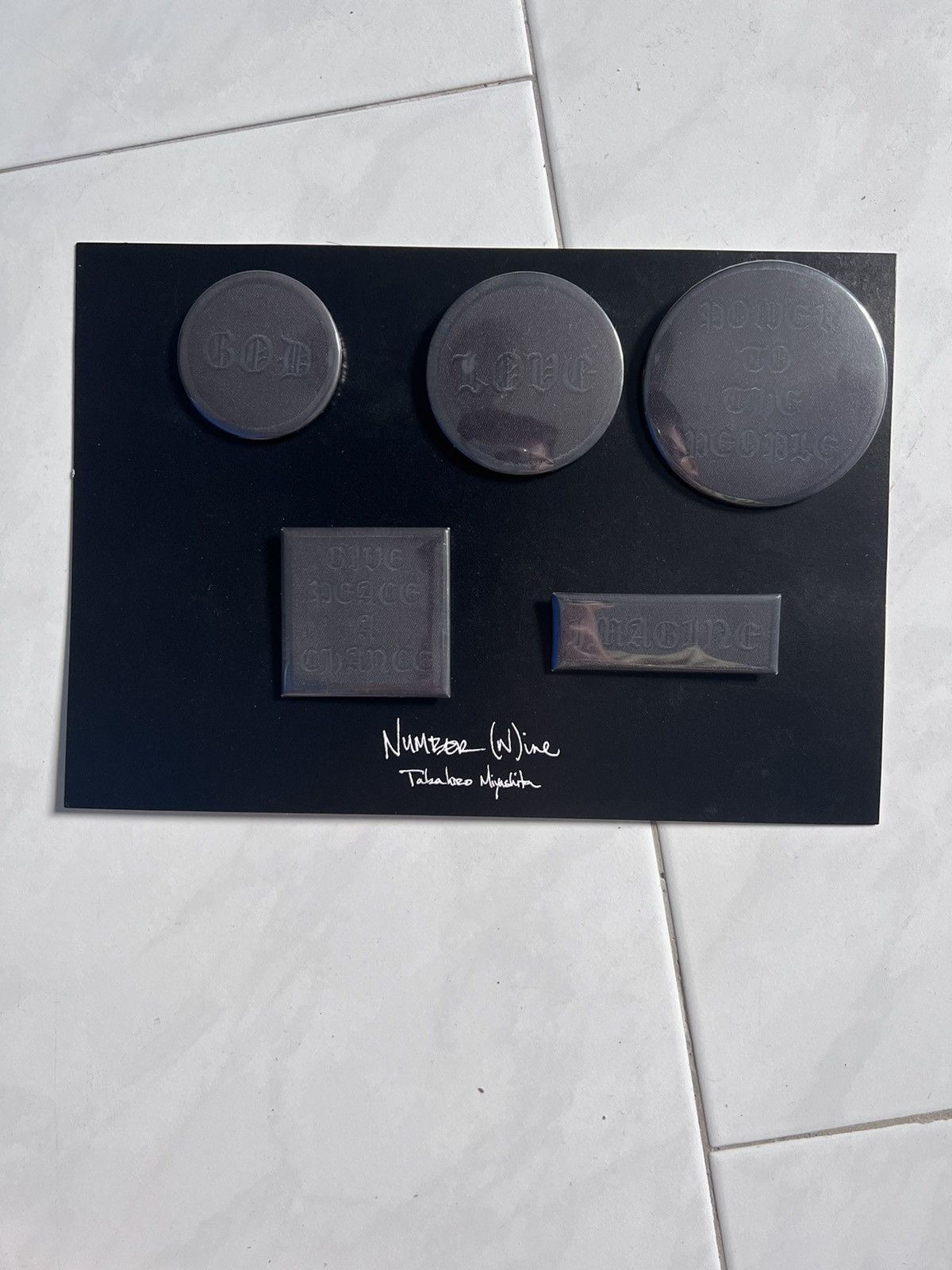 Number (N)ine FW04 Badge Set (Black) | Grailed