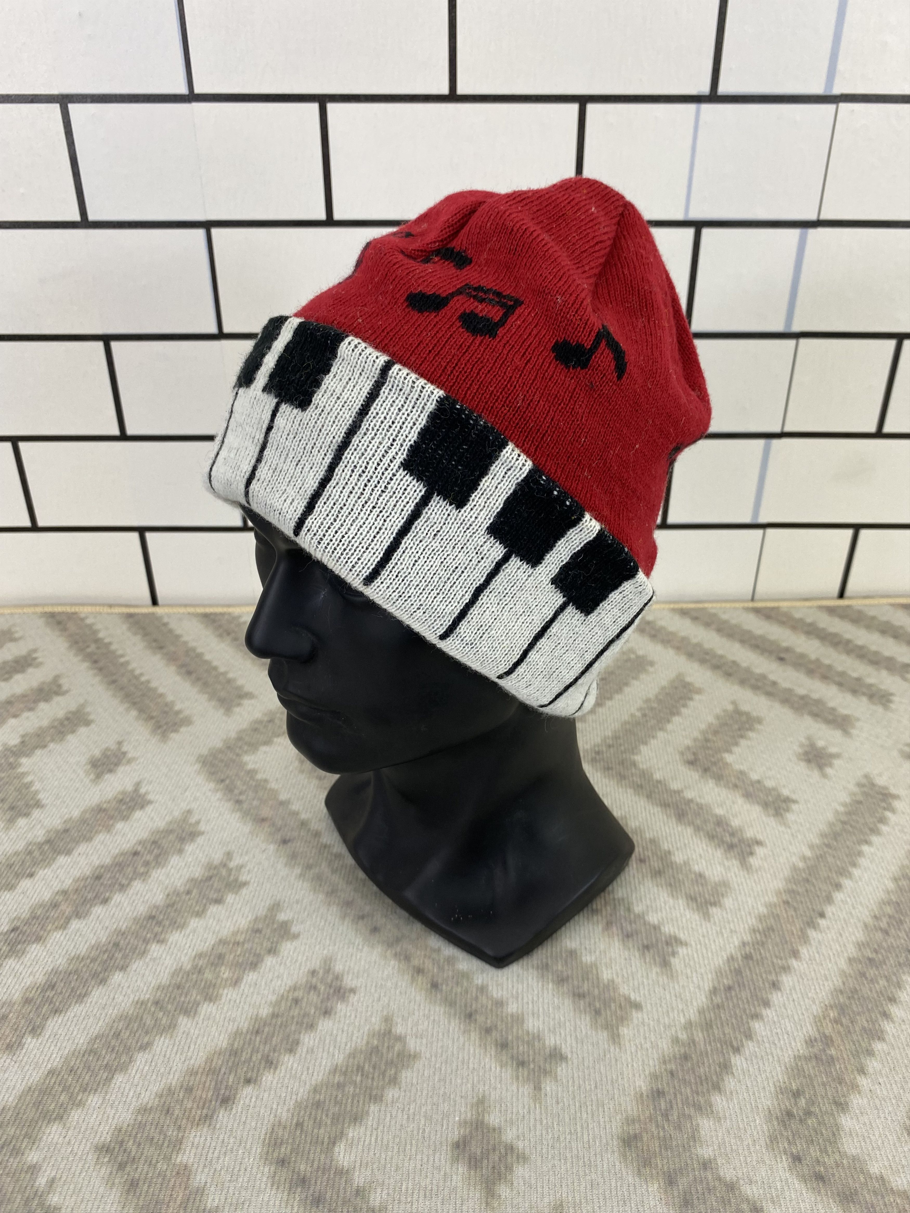Japanese Brand × Streetwear × Vintage Vintage Piano Printed Beanie ...