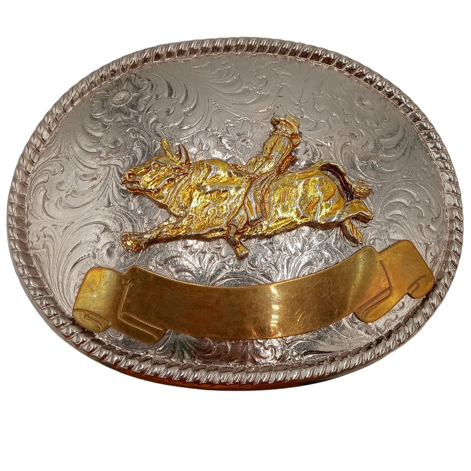 Vintage Bull Rider Trophy Belt Buckle Rodeo Cowboy Vintage Bullrider ...