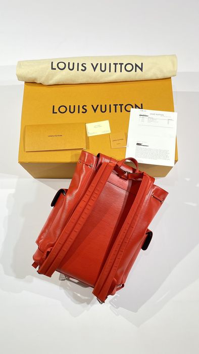 Supreme Louis Vuitton X SUPREME Christopher backpack Red EPI Leather ...