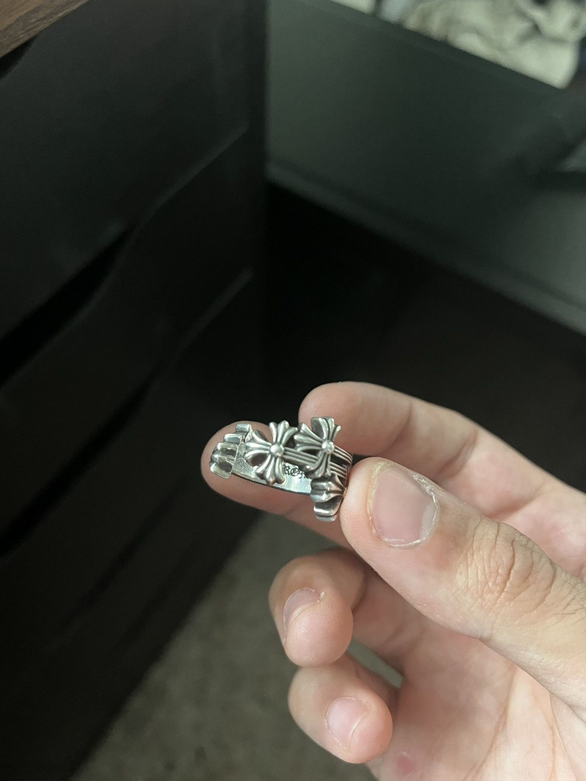 Chrome Hearts FINAL DROP Chrome hearts triple cross curve ring size 6 ...