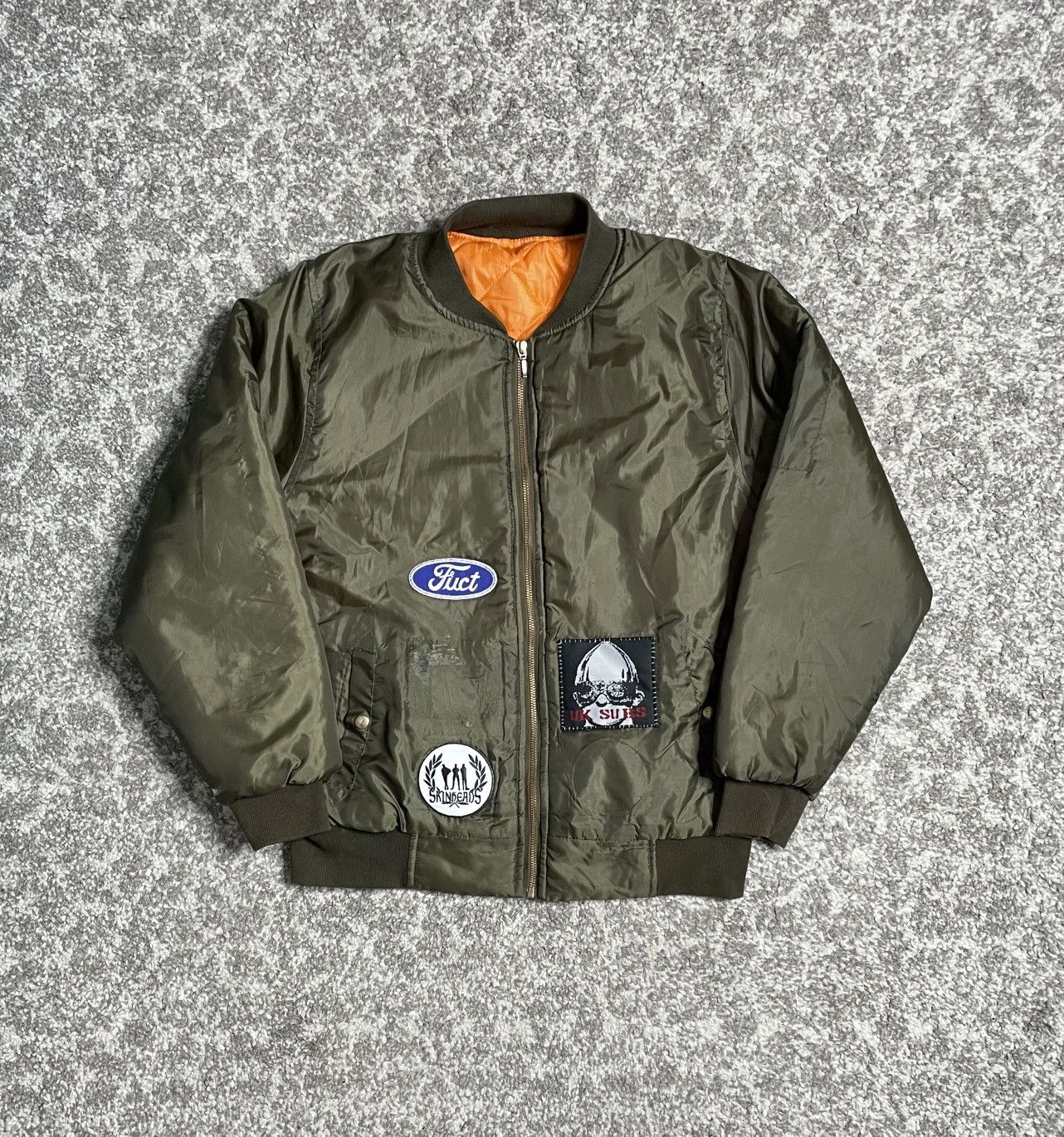 Vintage Vintage Green Flak MA-1 Bomber Jacket Patches Skinheads | Grailed