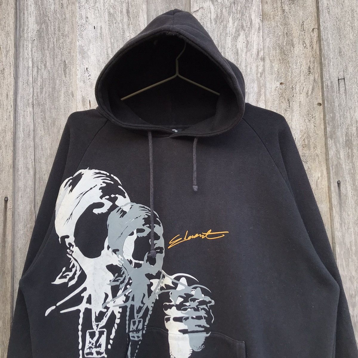 Vintage Vintage Night Rider Element Rappers Graphic Hoodie Big Print ...