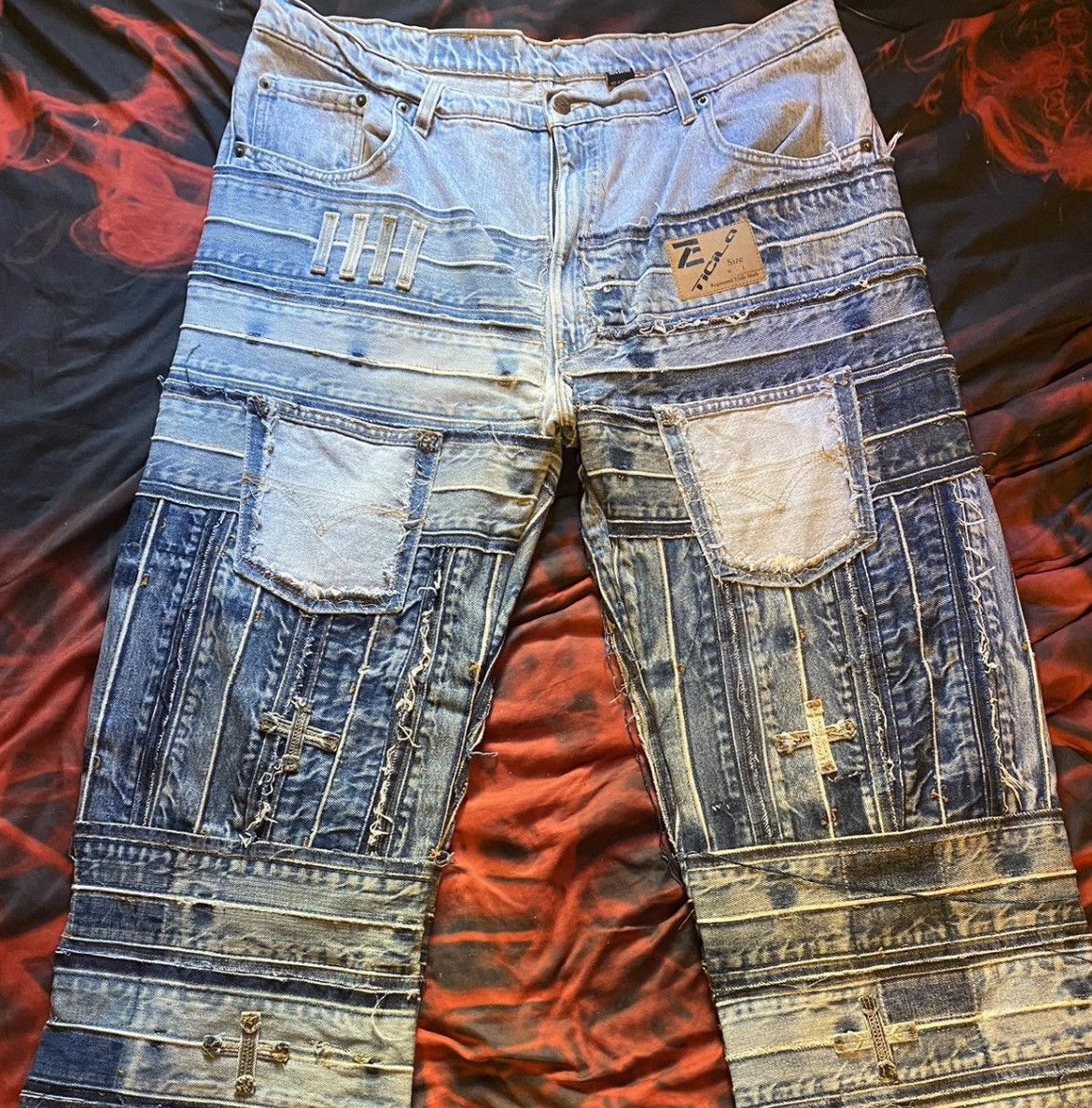 Drain Gang × Goth Money × Haunted Mound Ticila seven star rocker jeans ...