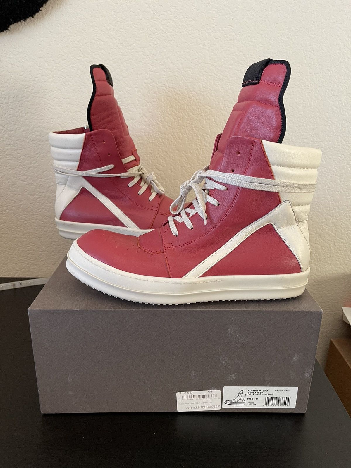 Rick Owens × Rick Owens Drkshdw Rick Owens Red Geobasket | Grailed