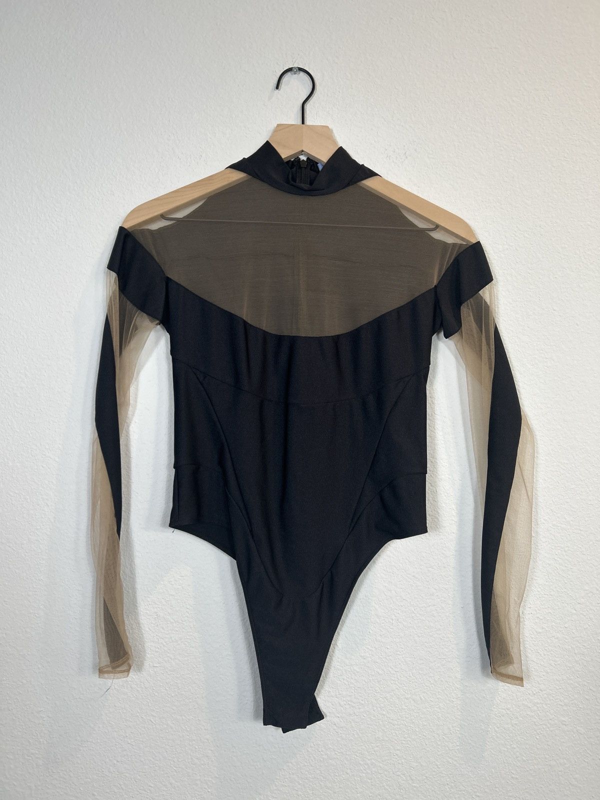 Mugler Runway Spiral Mesh Bodysuit | Grailed