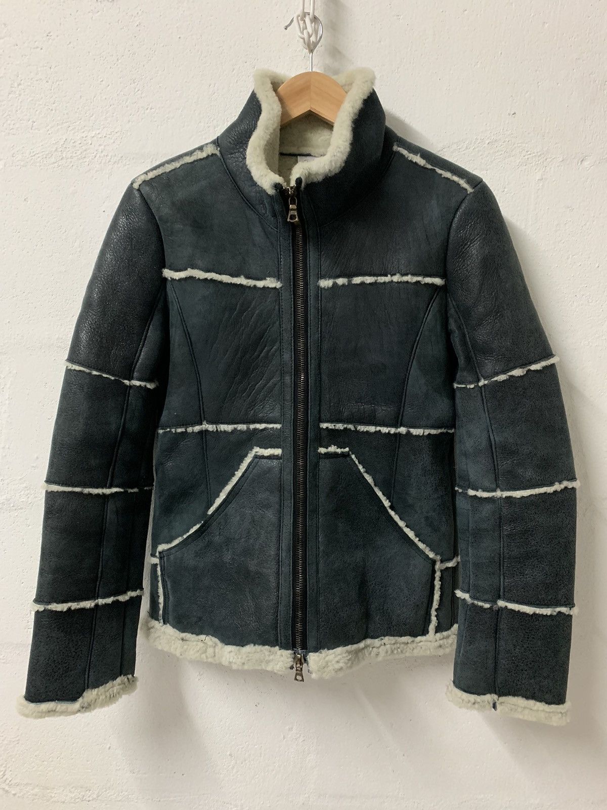 Vintage Leather Jacket Sheepskin Nice Design | Grailed