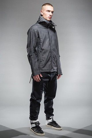 Acronym Acronym J23-CH Denim S Small Asymmetrical Zip Sling Jacket ...