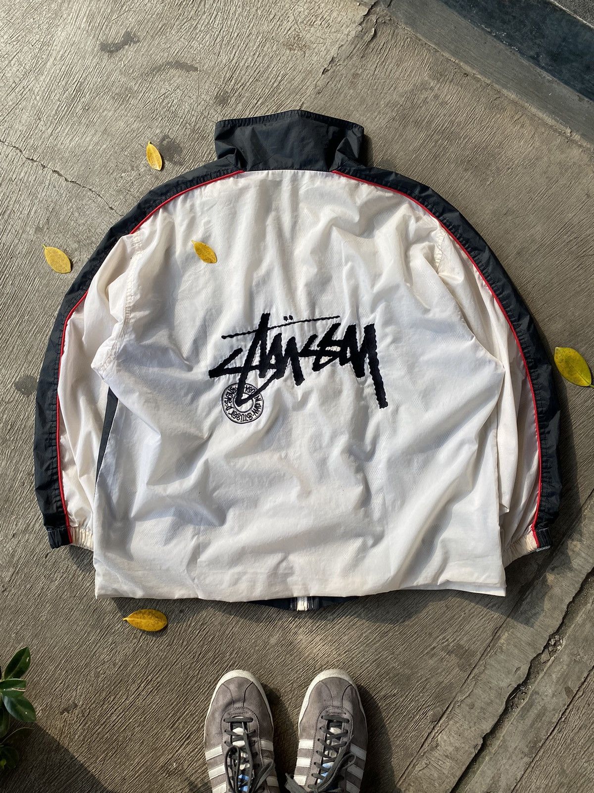 Vintage Vintage Stussy 90s Windbreaker Jacket Big Logo | Grailed
