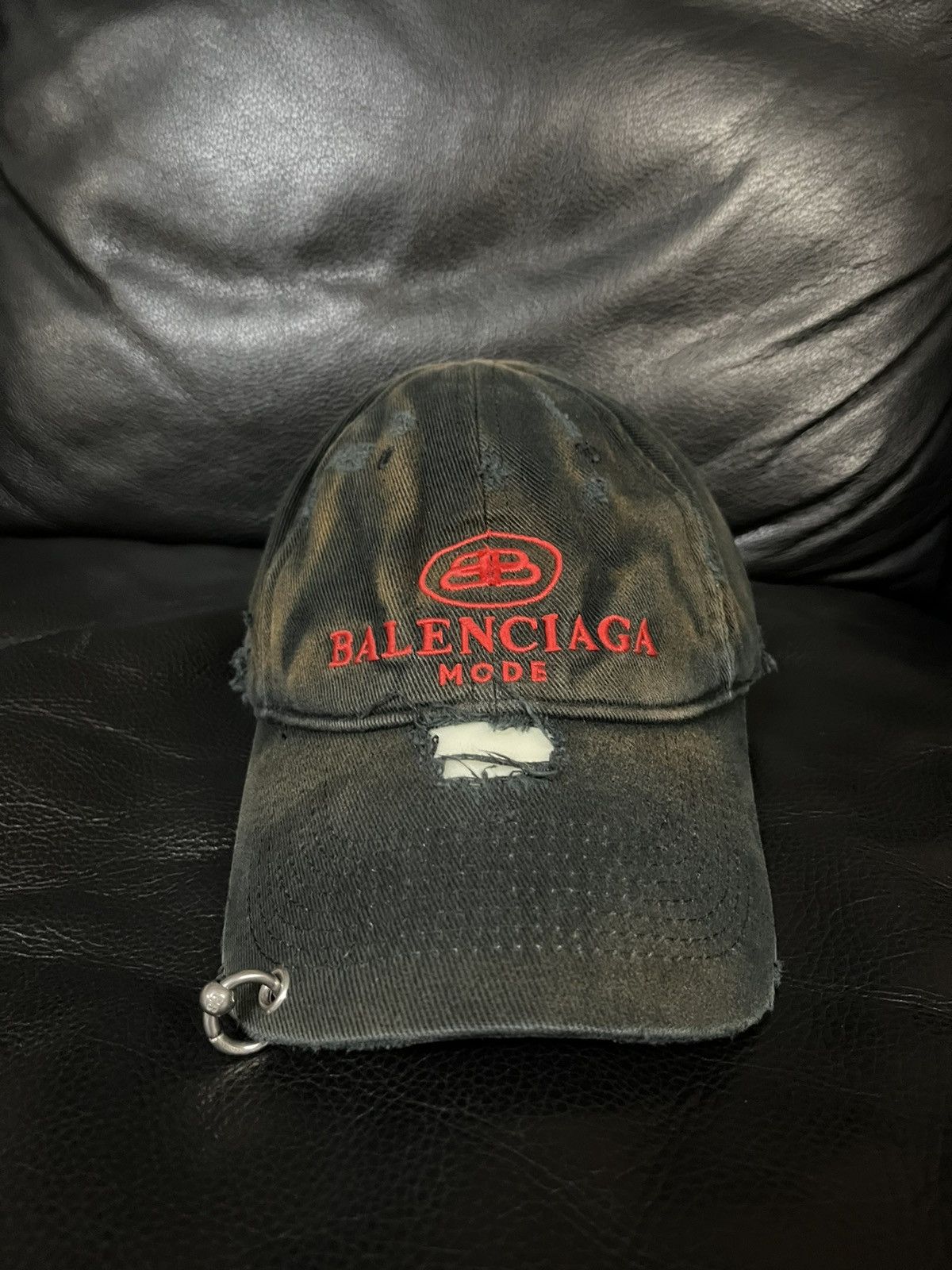 Balenciaga Balenciaga BB Mode Pierced Destroyed Hat | Grailed