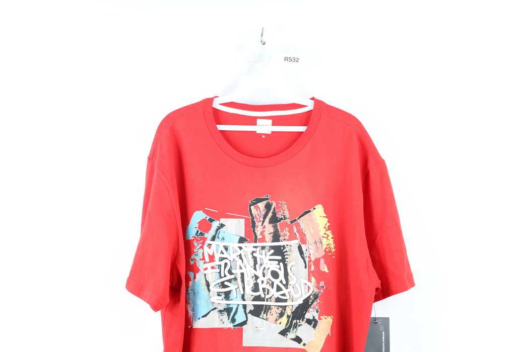 Vintage NOS Vintage 90s Marithe Francois Girbaud Paint T-Shirt Red ...