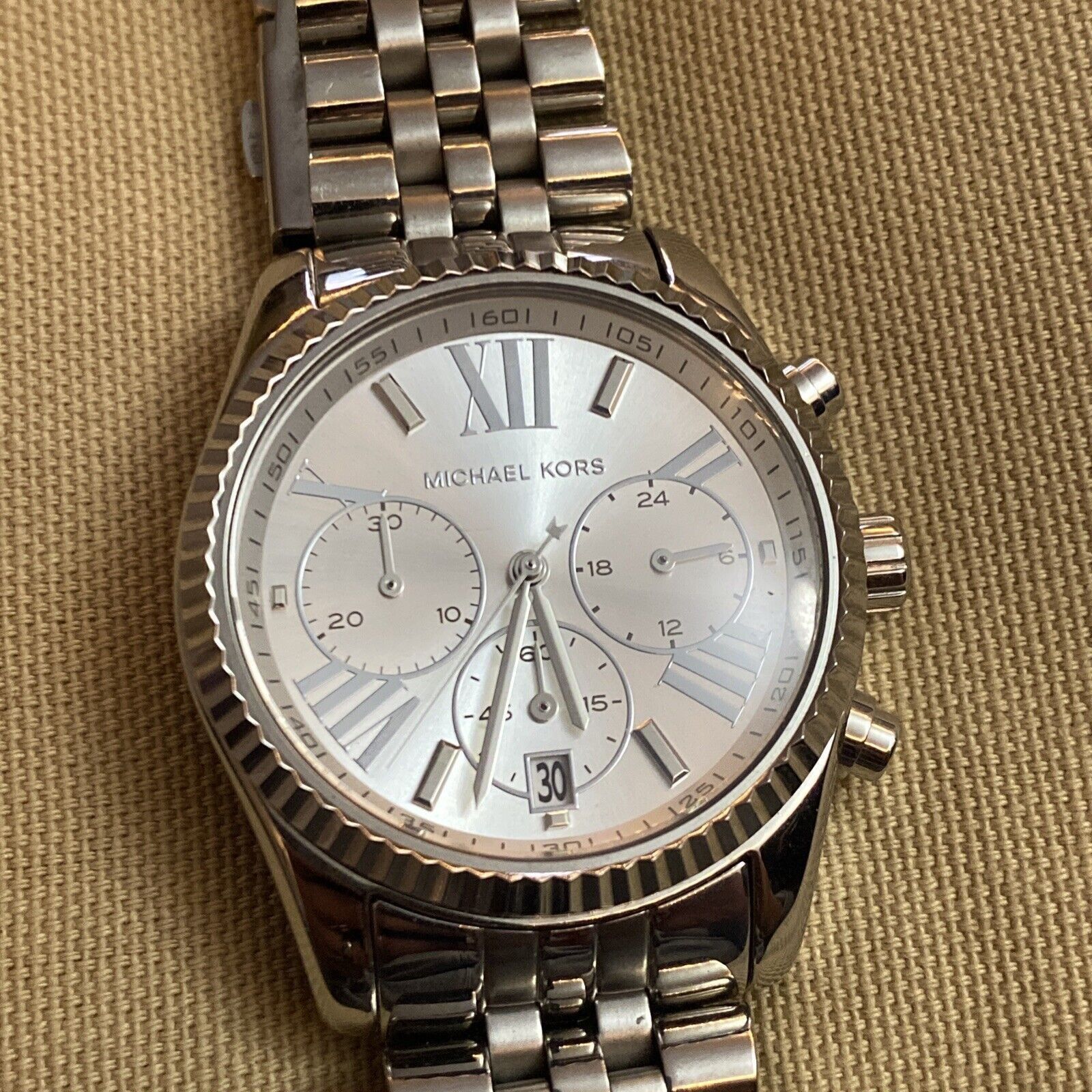 Michael Kors Michael Kors Lexington MK5555 Chronograph Stainless Steel ...