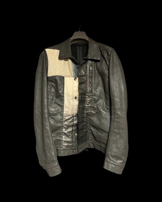 Rick Owens Rick Owens 16SS waxed denim Jacket | Grailed