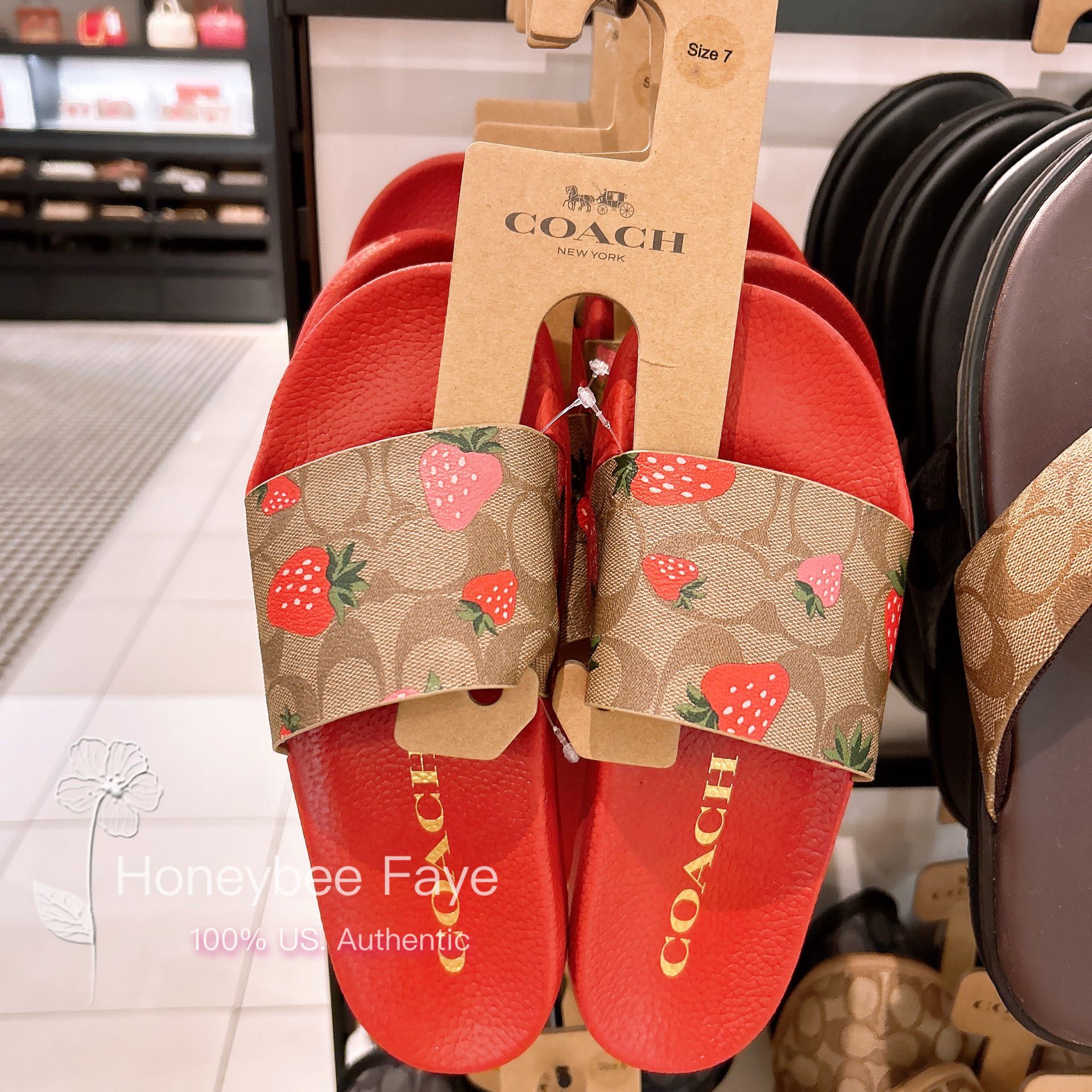 Coach Uli Sport Slide In Signature Canvas Wild Strawberry Print | Grailed