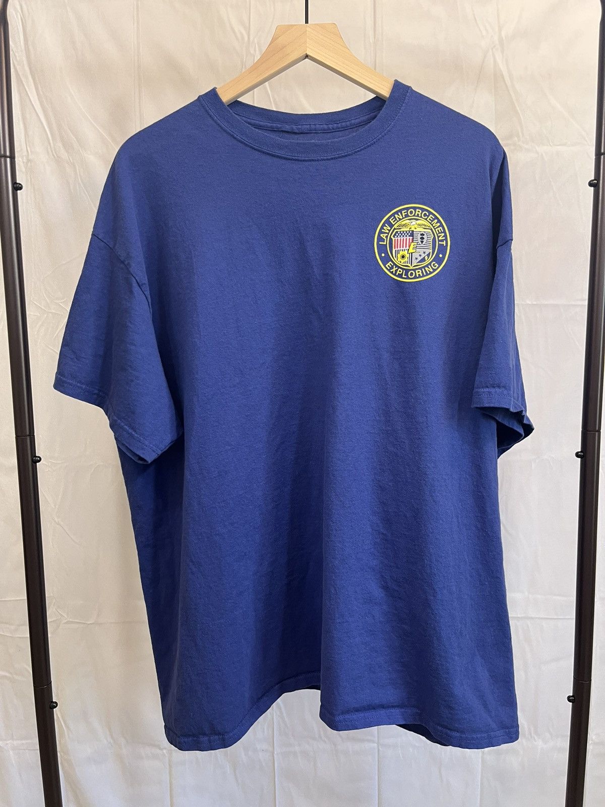 Vintage Blue Law Enforcement Exploring Boxy XXL XXXL Logo Tee | Grailed