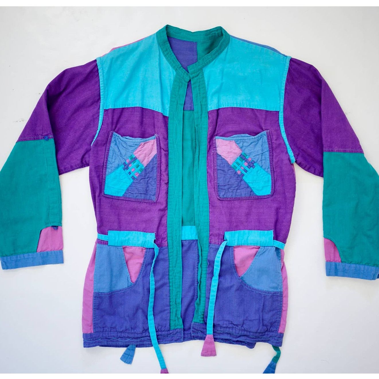 Vintage Yak Magic Patchwork Colorblock Womens Chore Coat One Size | Grailed