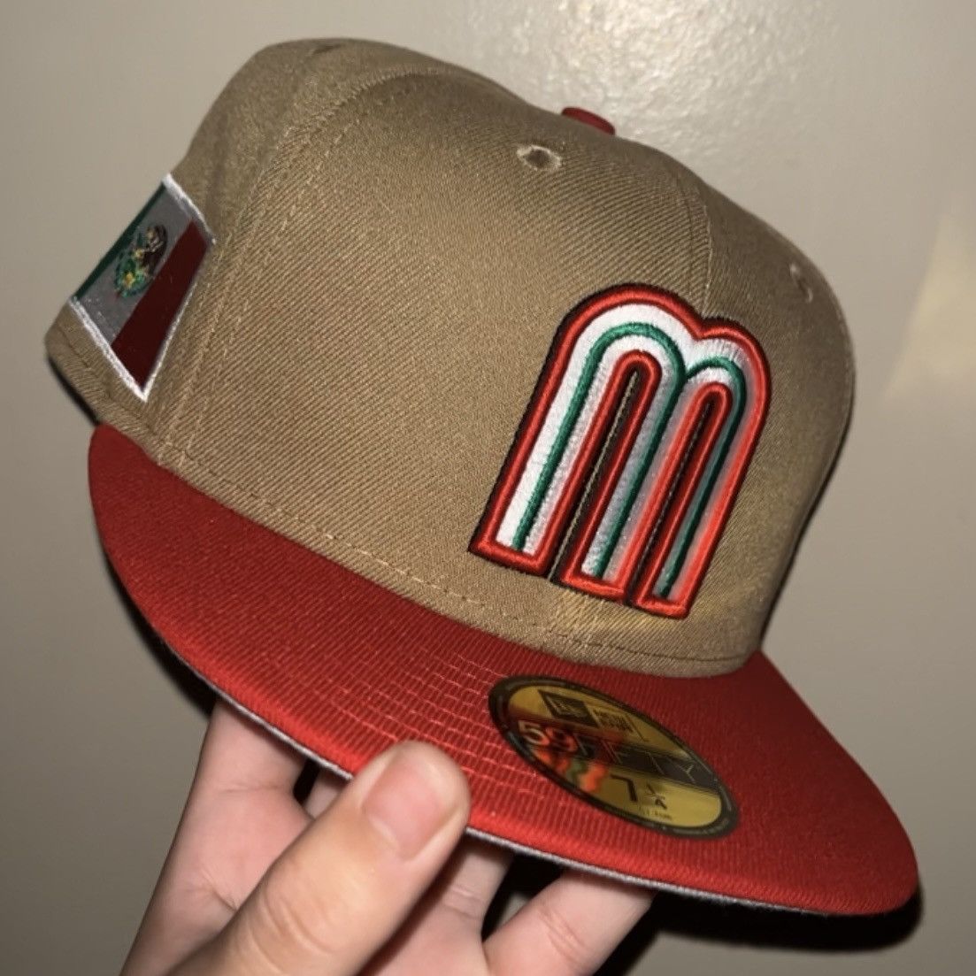 New Era Tan Mexico Fitted 7 1/4 | Grailed