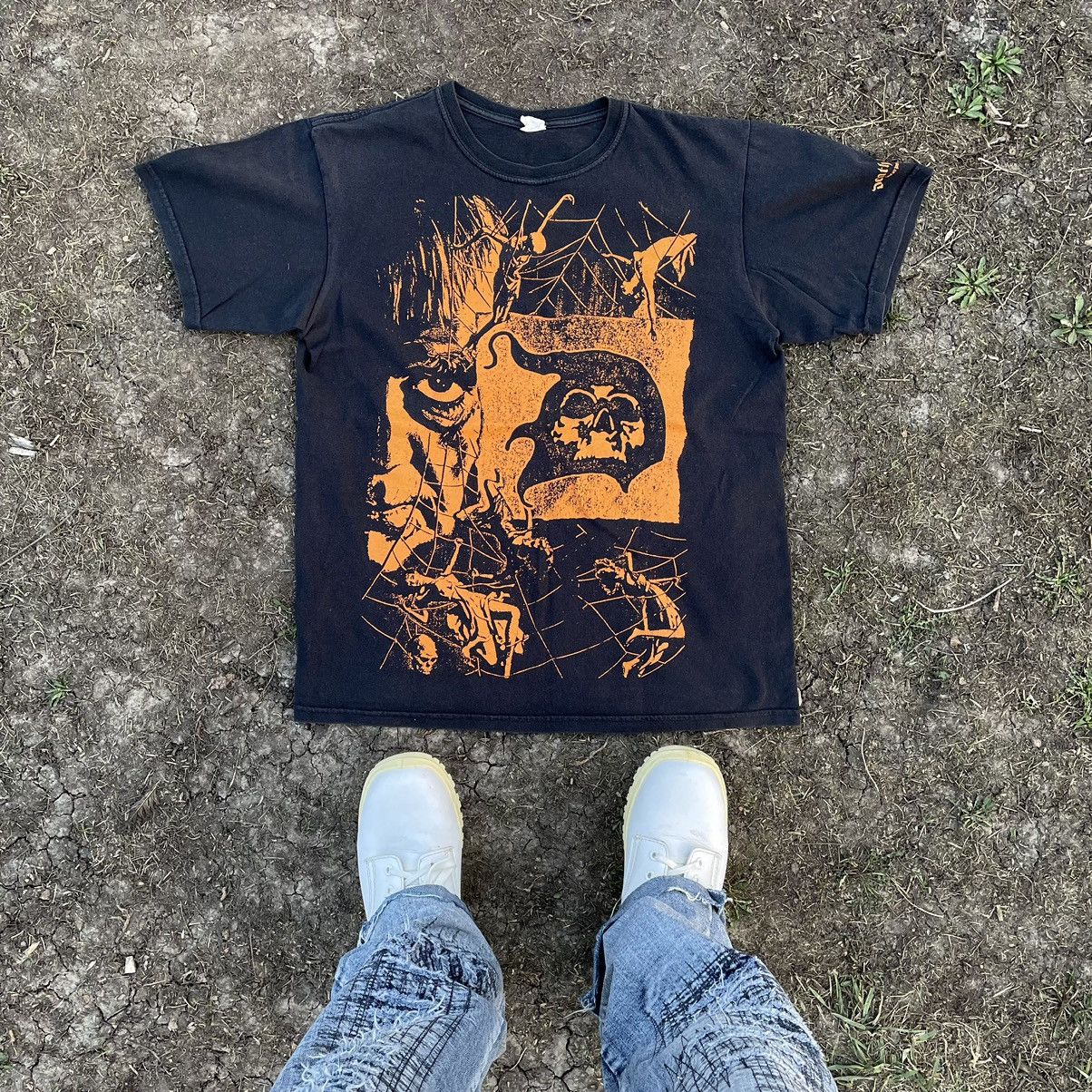 Vintage Vintage 90s Creepy Skulls Scream Vamp Dead Face Horror Tee ...