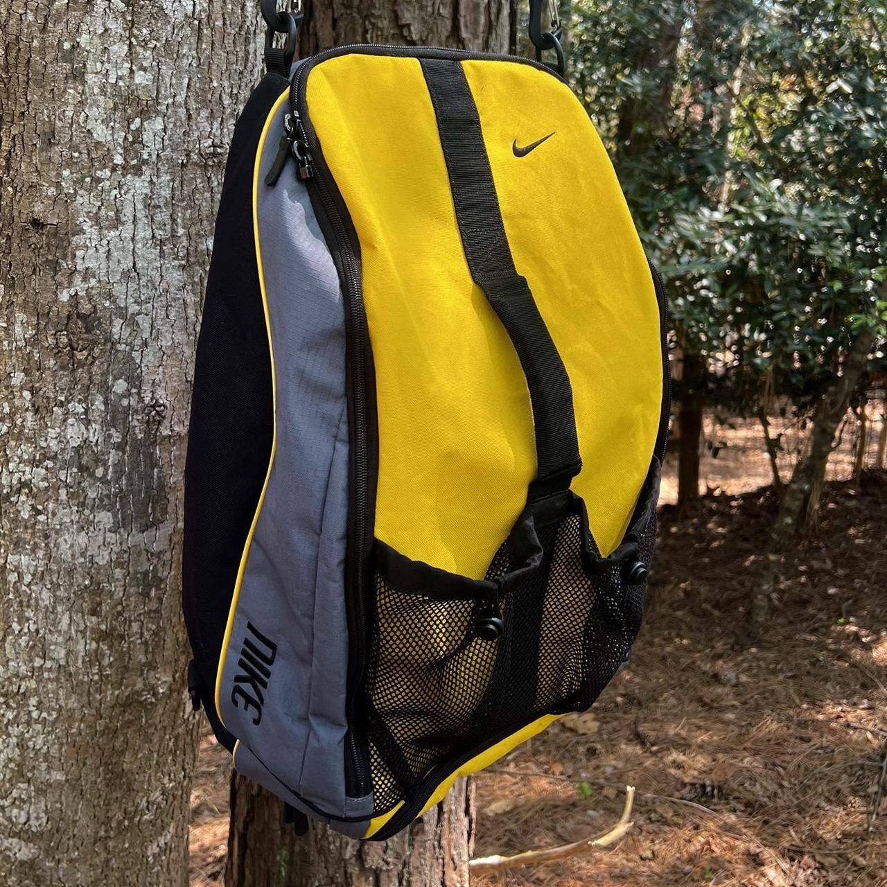 Nike × Vintage Vintage 90s Nike Carry Gear Backpack Duffle Bag Yellow ...
