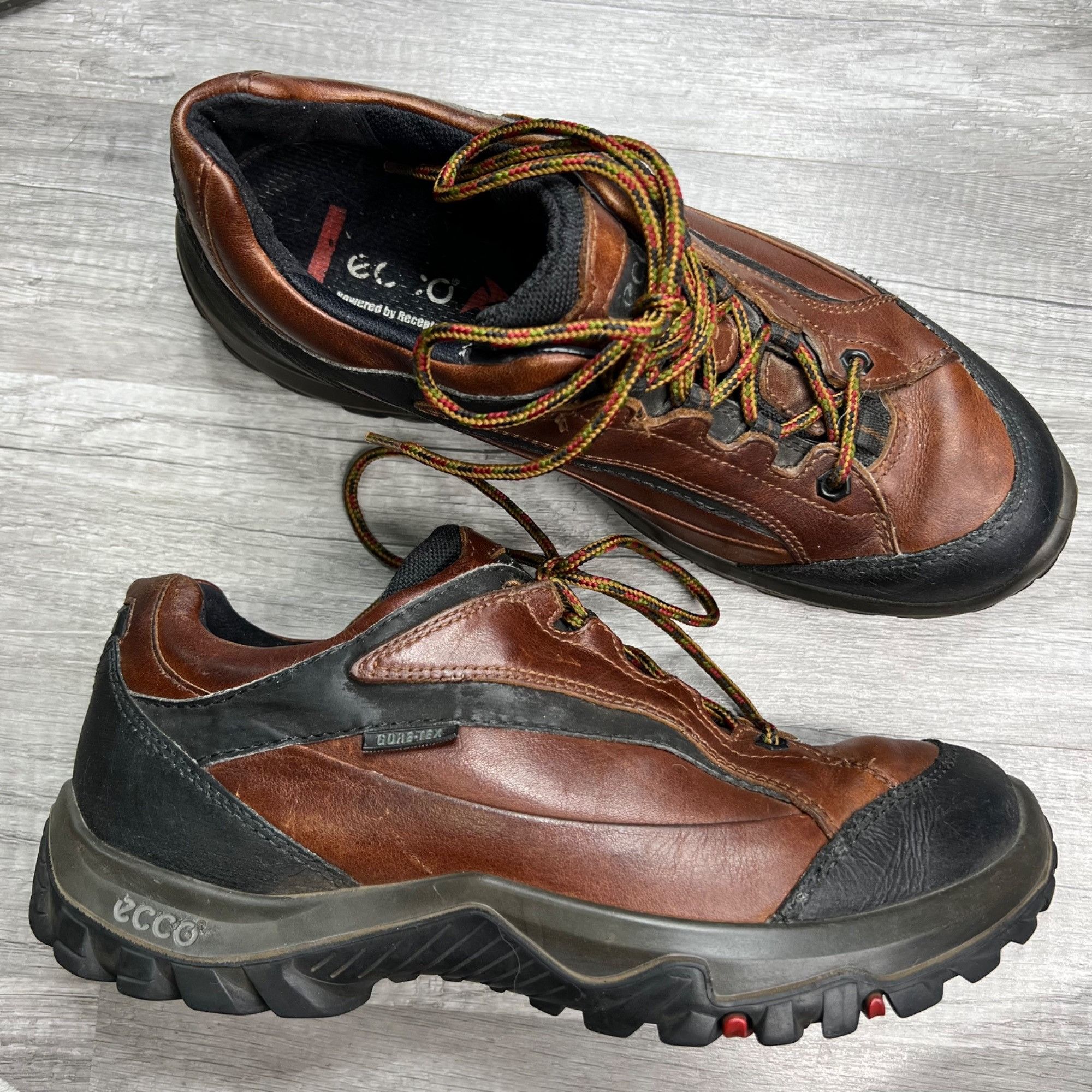 Ecco Ecco Mens Gore-Tex Vibram Sole Short Boot Shoe Leather Brown | Grailed