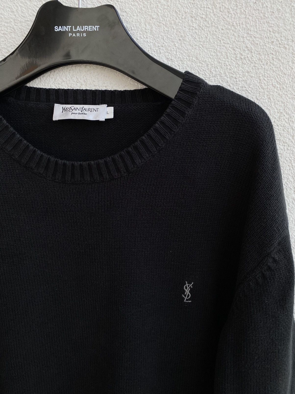 Yves Saint Laurent Black YSL Sweater Knit | Grailed