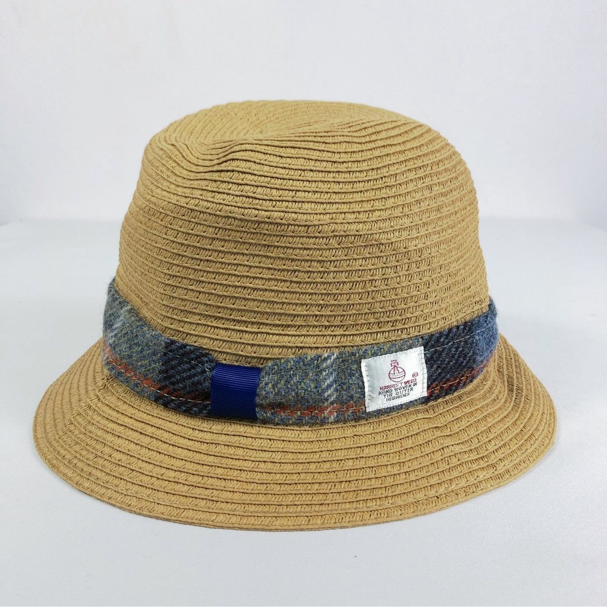 Vintage Rare Vintage Closshi Japan X Harris Tweed Straw Hat | Grailed