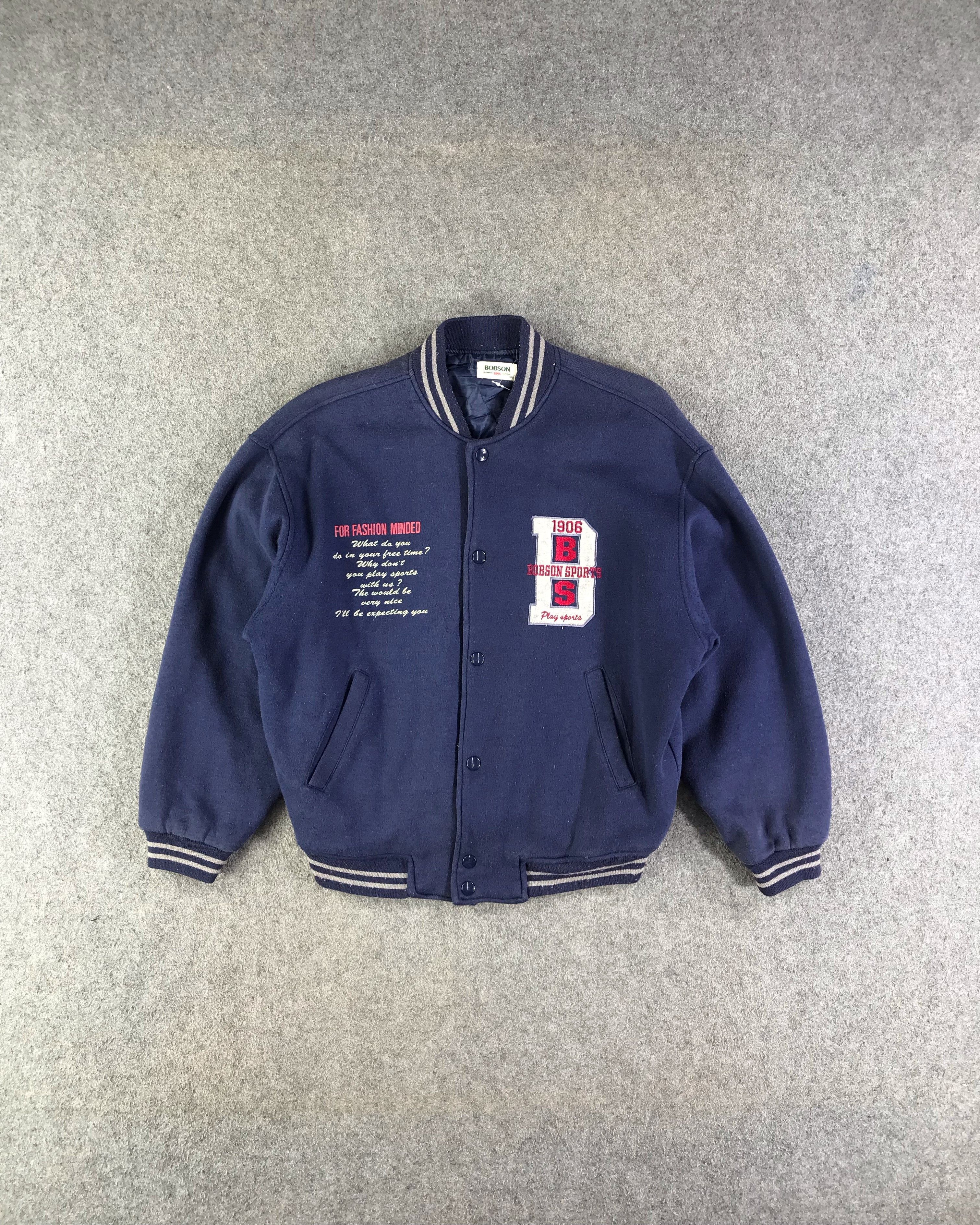 Japanese Brand × Varsity Jacket × Vintage Vintage 80s Bobson Sport ...