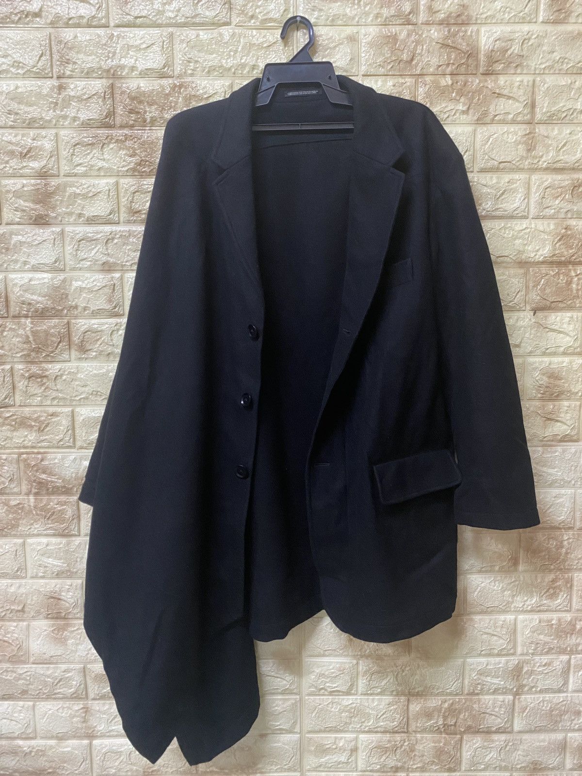 Yohji Yamamoto Asymmetrical Wool-Blend One Sleeve Cape Cloak | Grailed