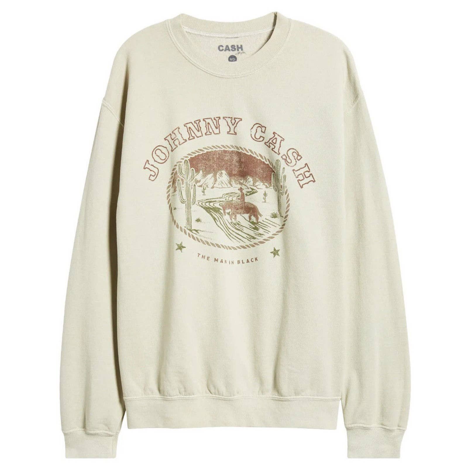 Generic Johnny Cash Women's Oversized Overdye Crewneck Sweatshirt | Grailed