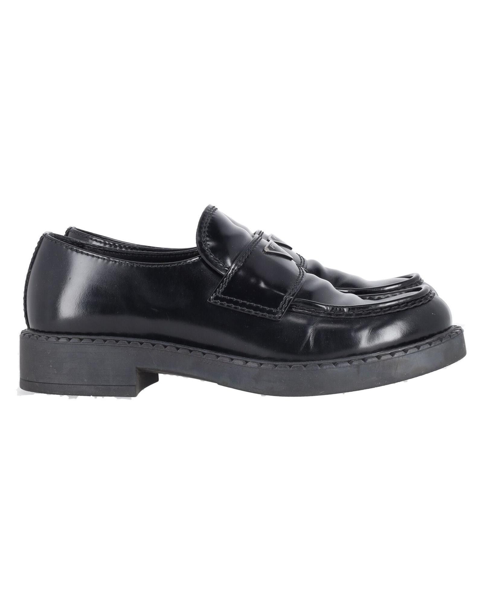 Prada Prada Chocolate Brushed Loafers in Black Leather | Grailed