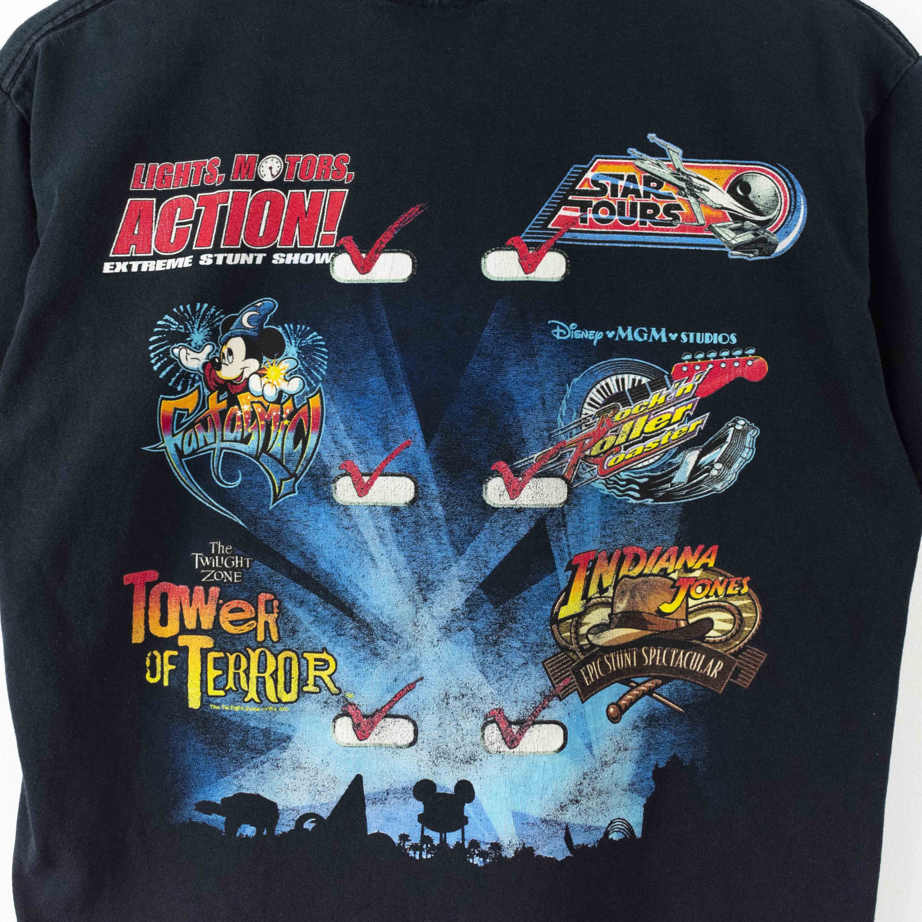 Vintage Walt Disney World MGM Studios Attraction Checklist T-Shirt ...