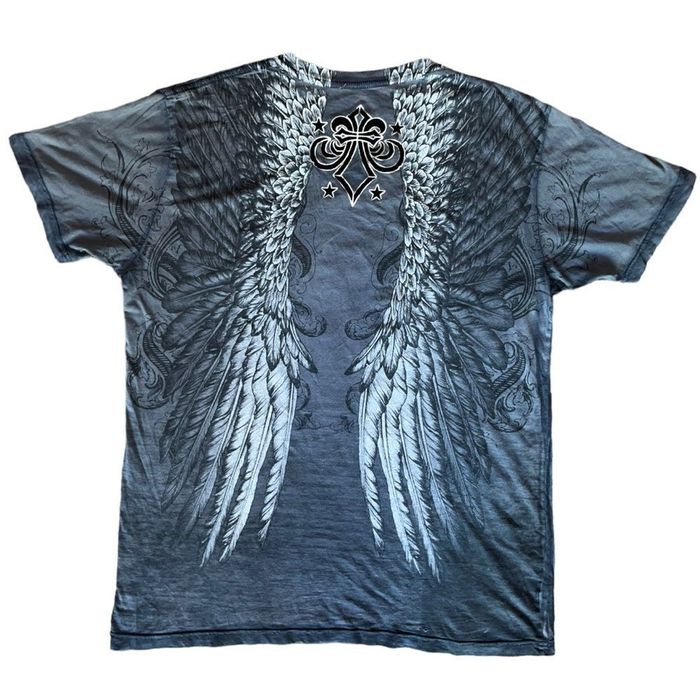 Affliction AFFLICTION ANGEL WINGS FLEUR DE LIS T-SHIRT | Grailed
