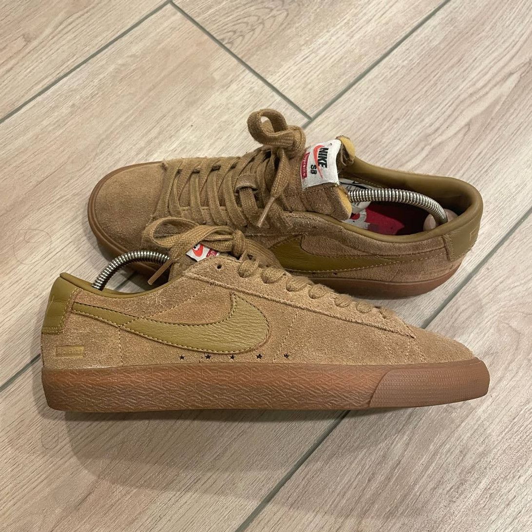 Nike × Supreme Nike SB Blazer Low GT Supreme Golden Beige | Grailed