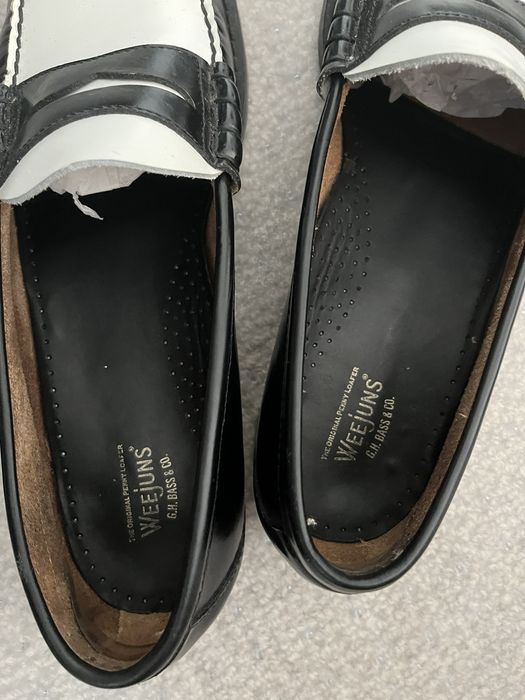 Weejuns By Bass Black And White Bass Weejuns Grailed