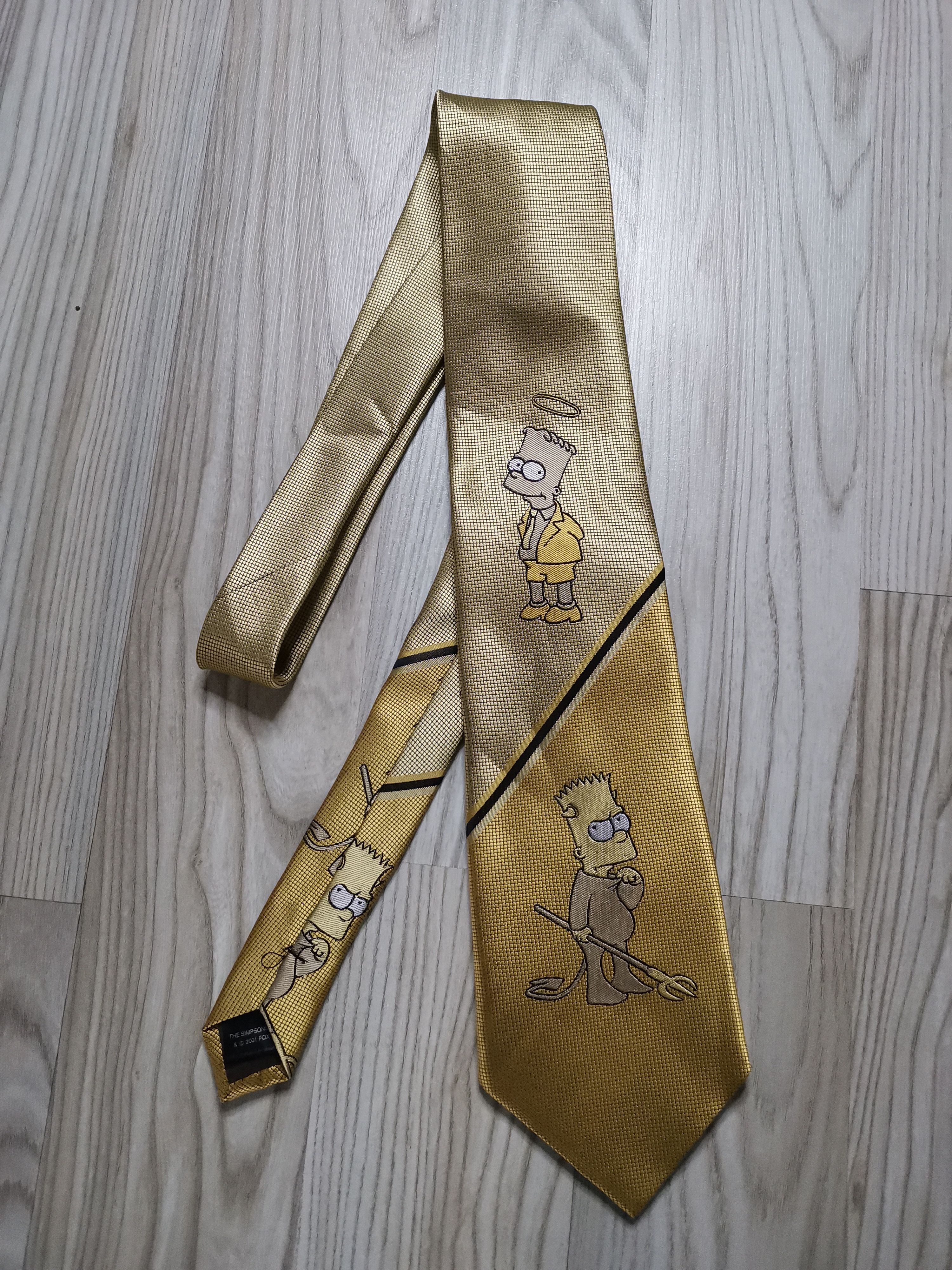 The Simpsons Rare the Simpsons Gold vintage tie | Grailed