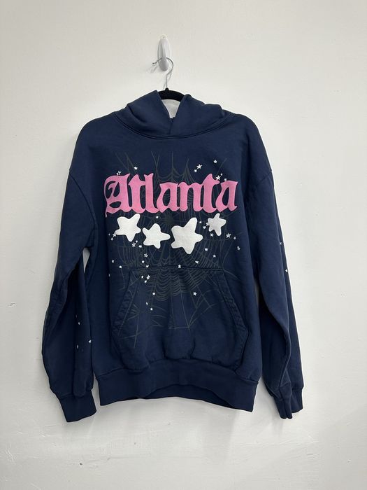 Young Thug Sp5der NAVY ATLANTA HOODIE | Grailed